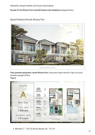 The Riviera Puri, Rumah Mewah Baru di Metland Cyber City | PDF