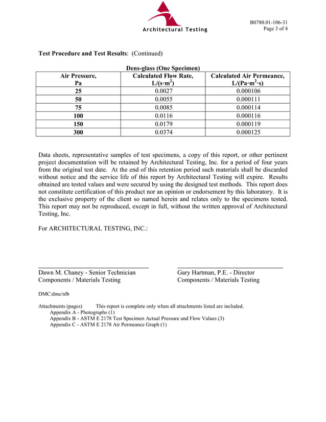 Therma cote air barrier test final report astm e 2178 | PDF | Physics ...