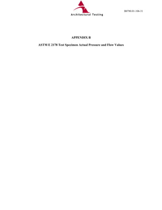 Therma cote air barrier test final report astm e 2178 | PDF