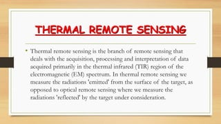 Thermal Remote Sensing | PDF