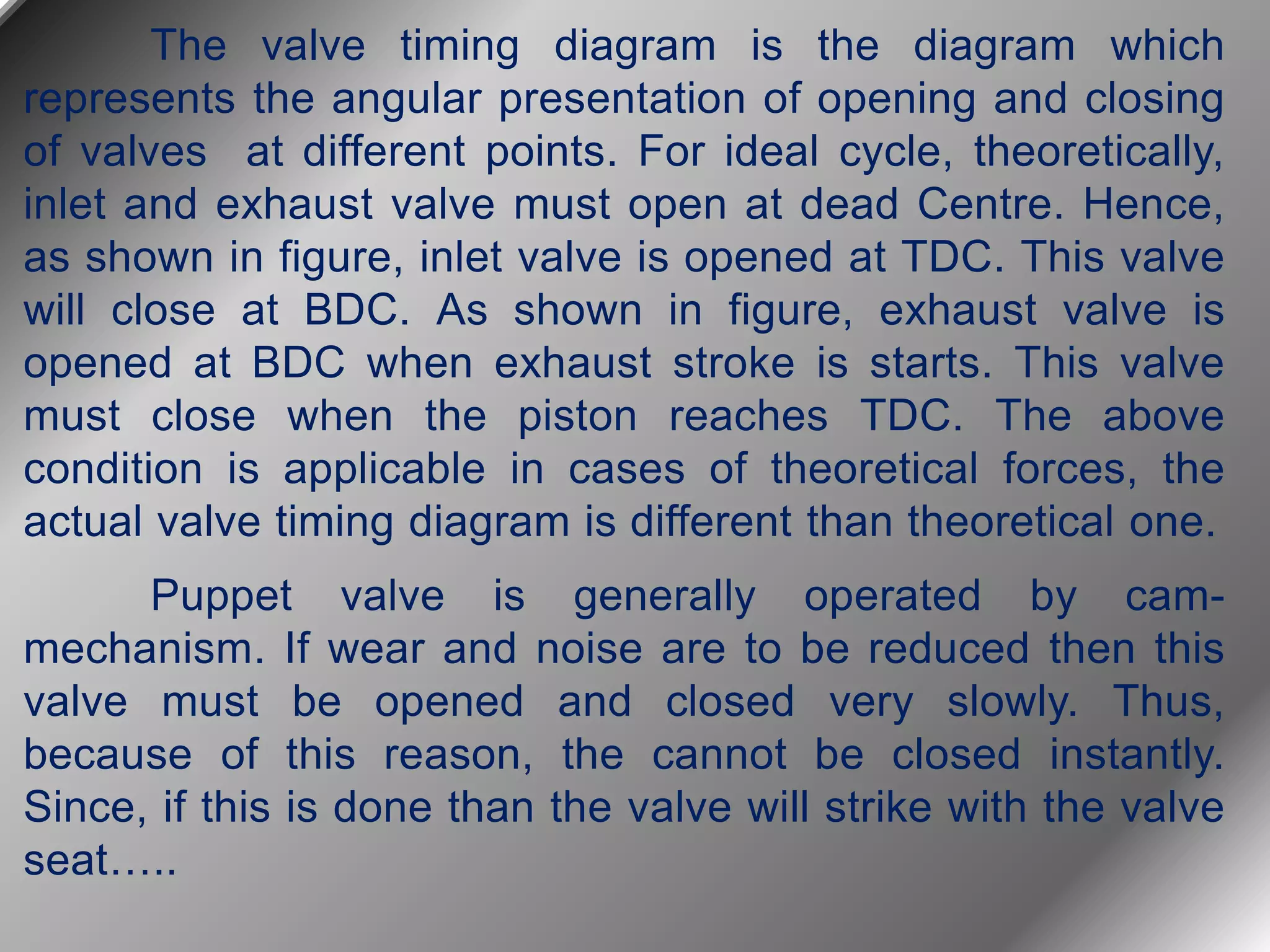 Thermal ii (ppt on valve timing diagram for four stroke si engine) | PPTX