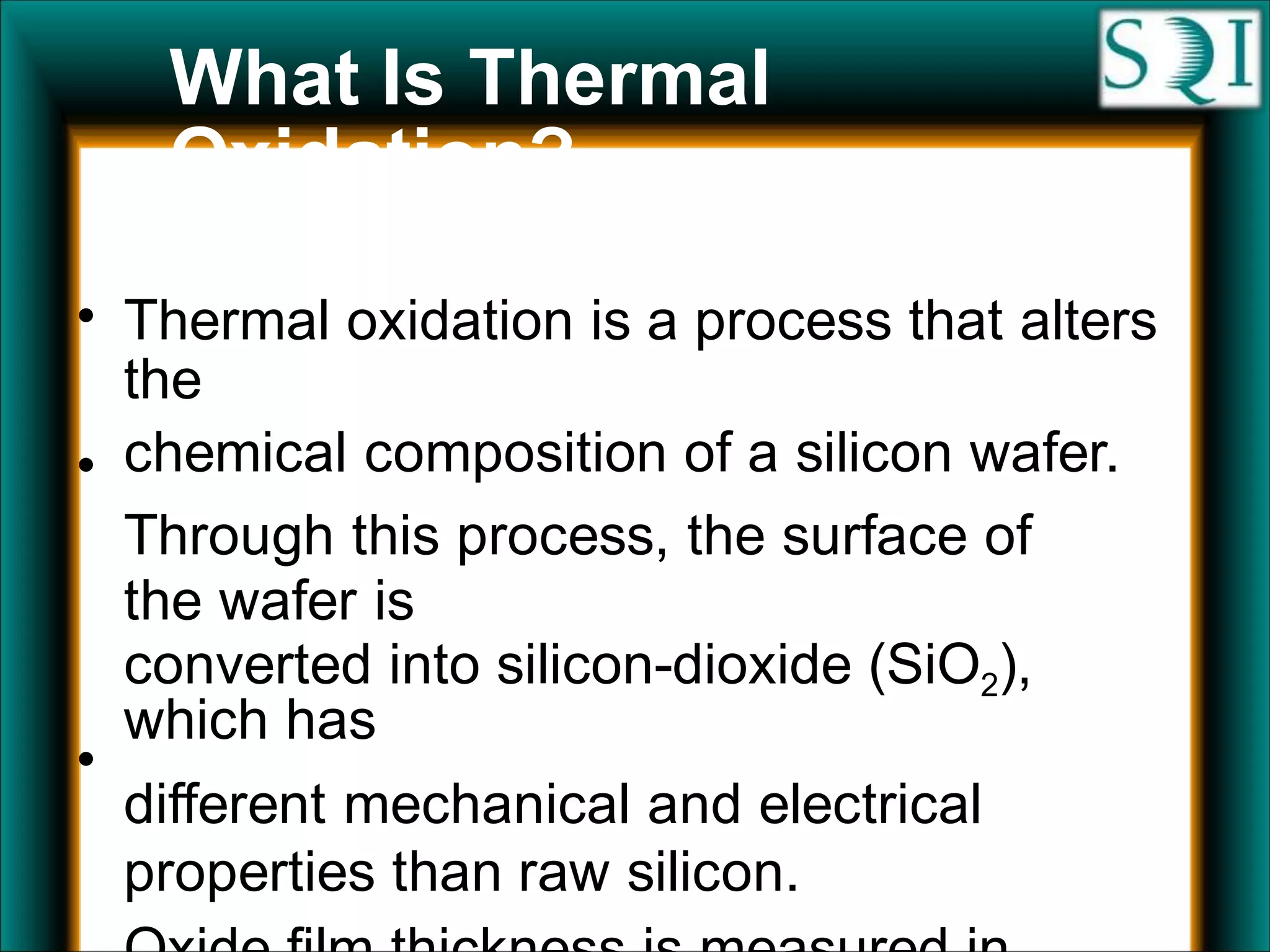 Thermal oxidation | PPTX