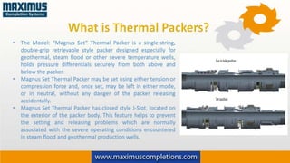 Thermal Packers System | single-string and double-grip retrievable ...