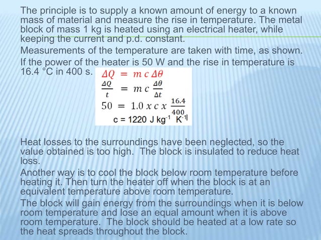 Thermal properties of materials A2 physics Topic 4 | PPT