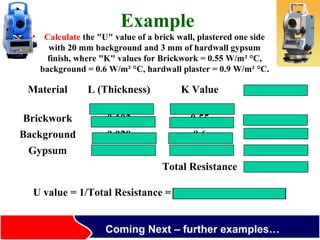 Thermal studies U Vlaues | PPT