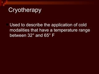 Thermal Agents Cold | PPT