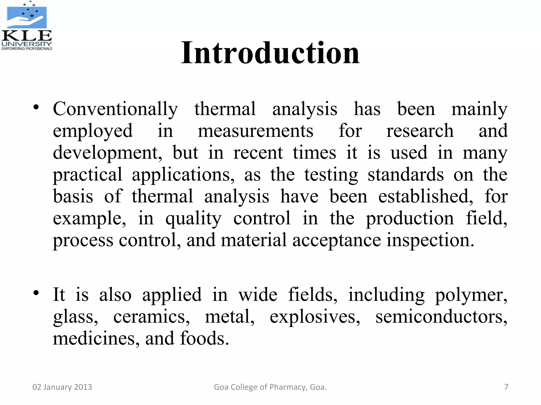 Thermal analysis | PPT