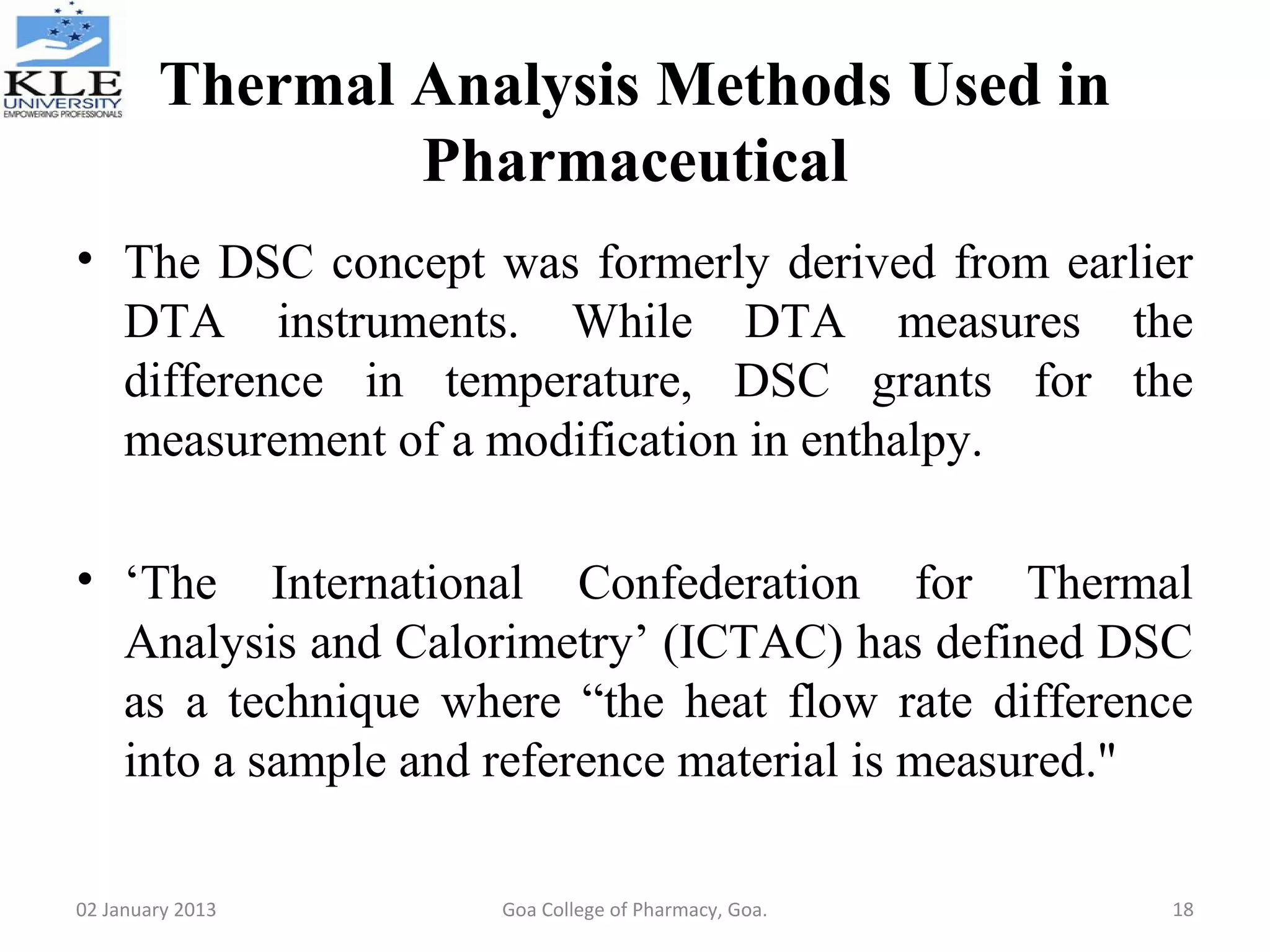 Thermal analysis