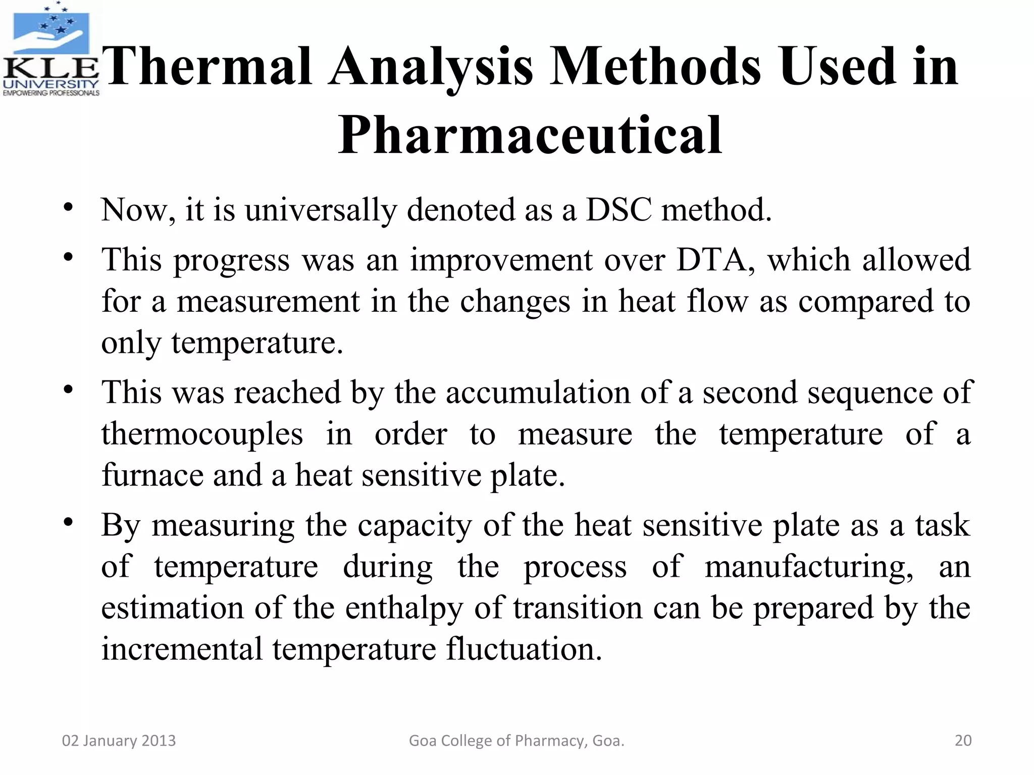 Thermal analysis