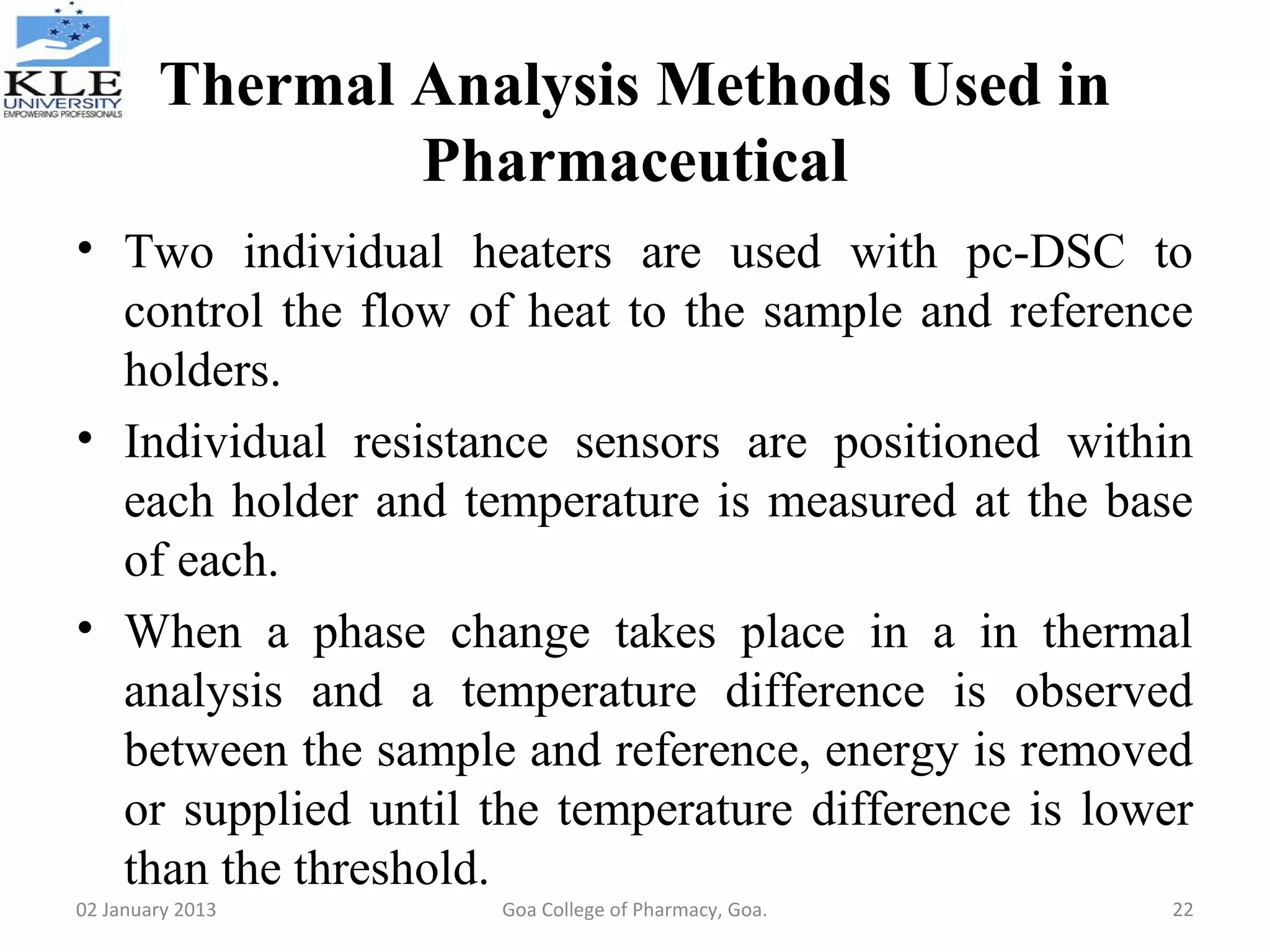 Thermal analysis