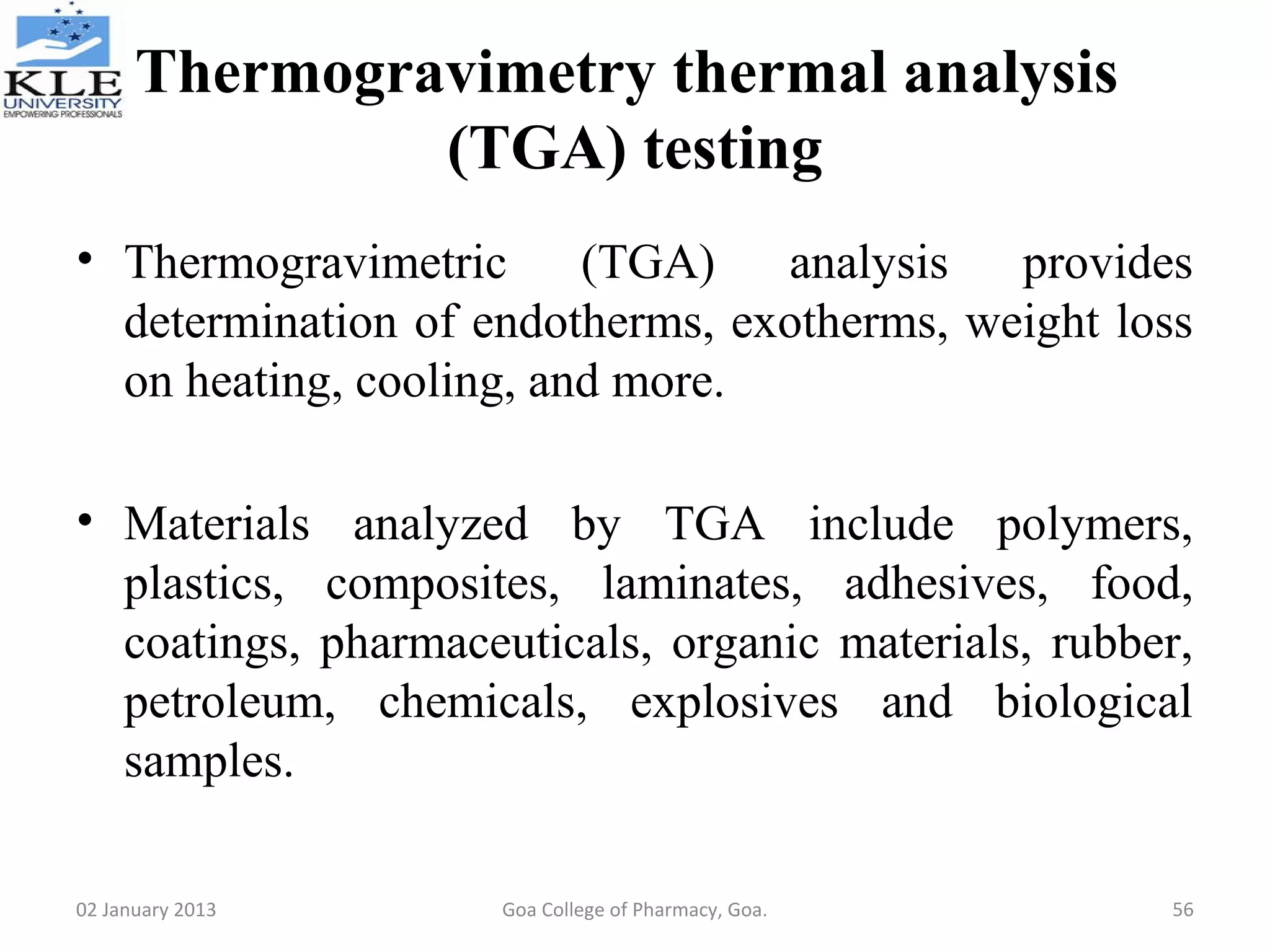 Thermal analysis