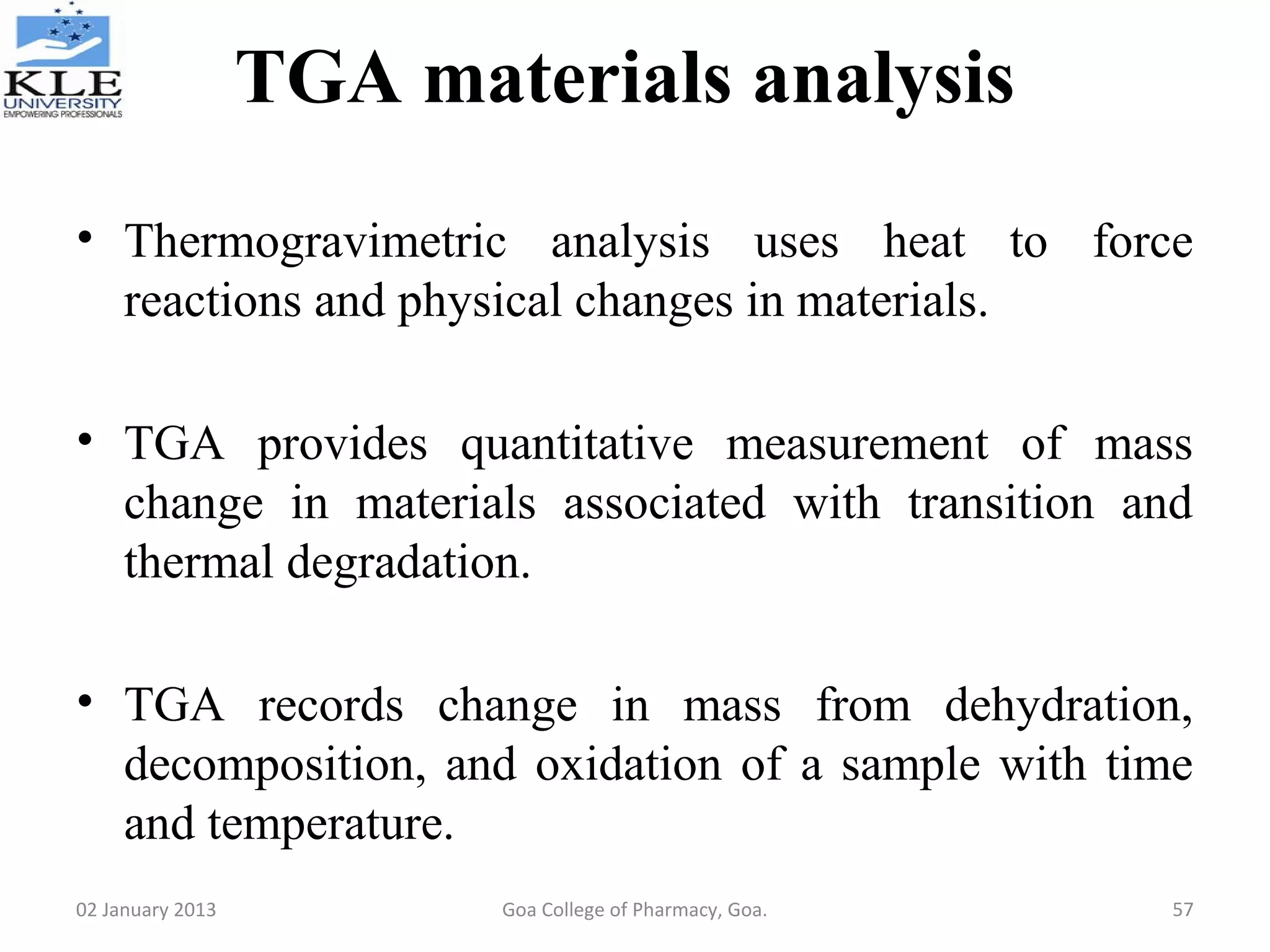 Thermal analysis