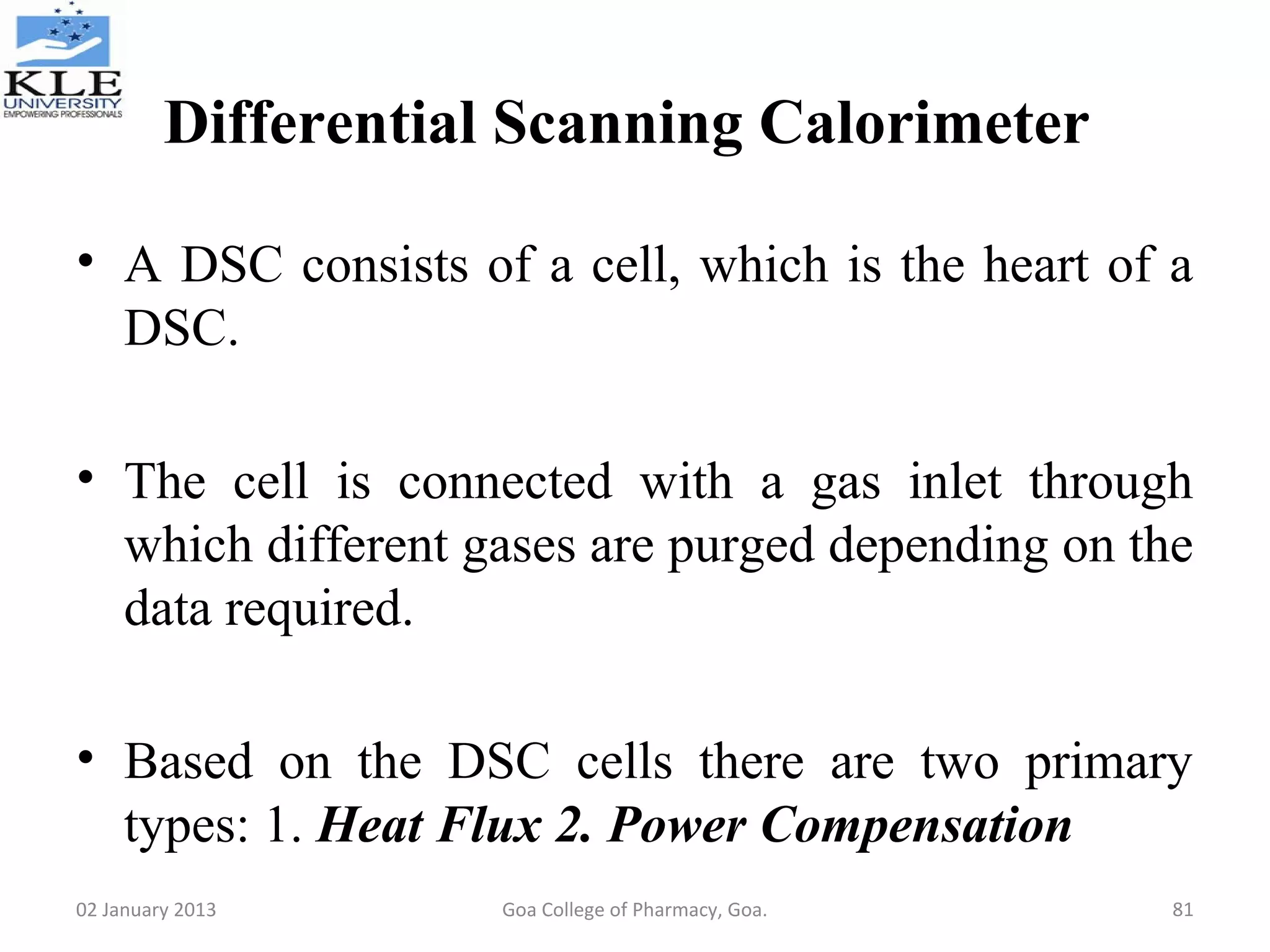Thermal analysis