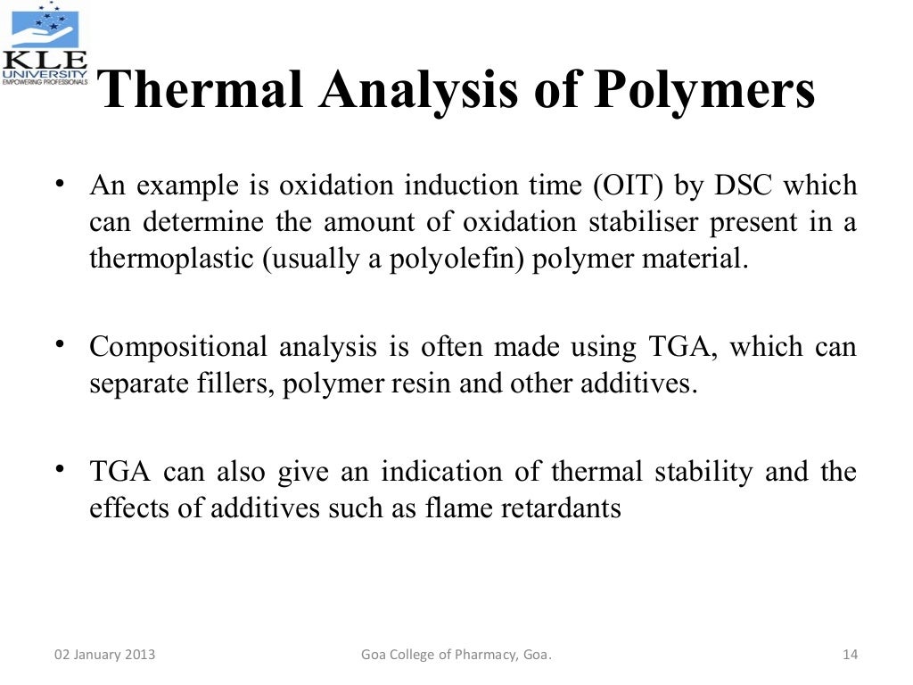 Thermal analysis