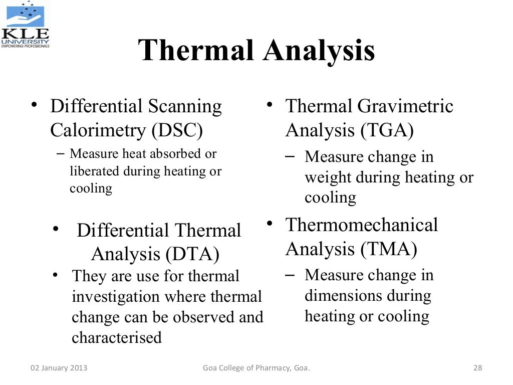 Thermal analysis