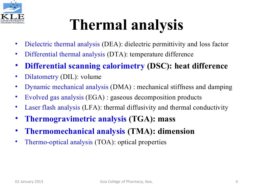 Thermal analysis