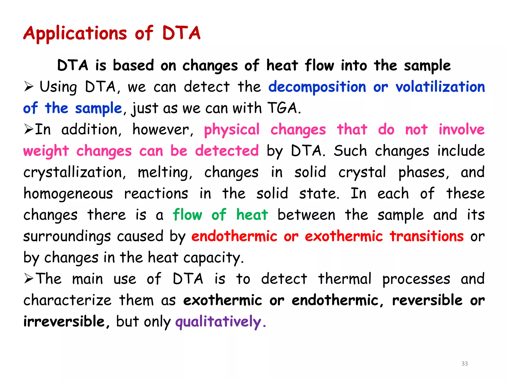 Thermal analysis - TGA & DTA | PPTX