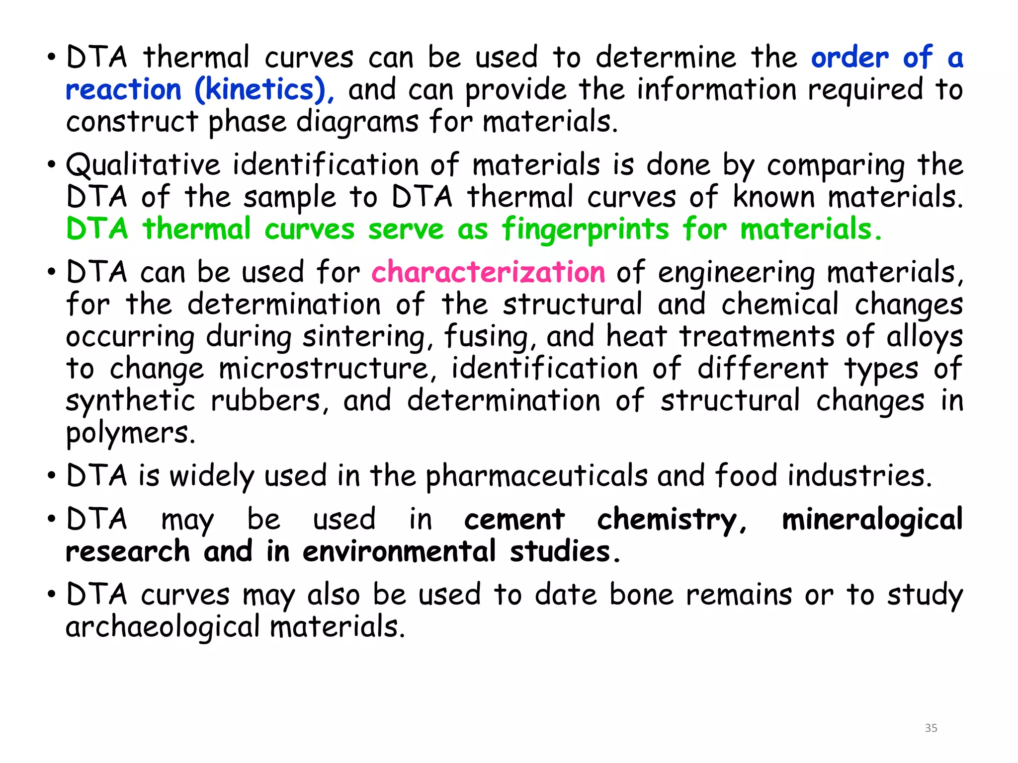Thermal analysis - TGA & DTA | PPTX