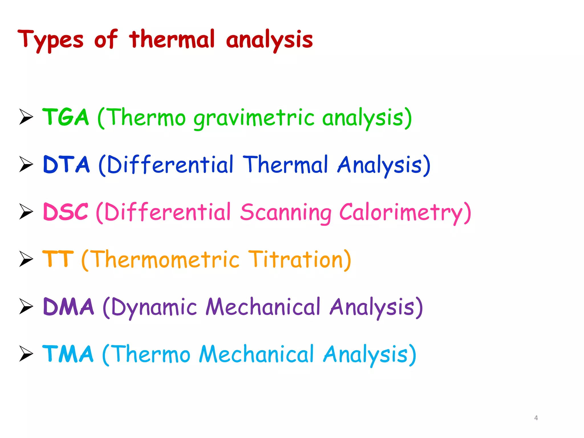 Thermal analysis - TGA & DTA | PPTX