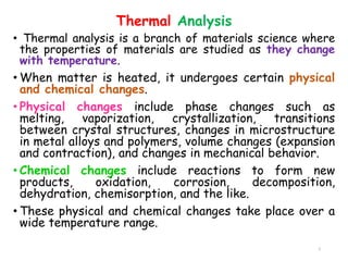 Thermal analysis - TGA & DTA | PPTX