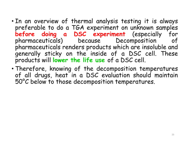Thermal analysis - TGA & DTA | PPTX | Chemistry | Science