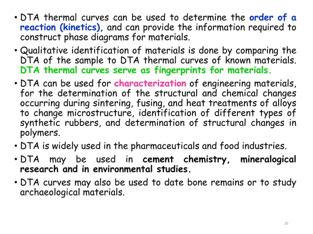 Thermal analysis - TGA & DTA | PPTX | Chemistry | Science