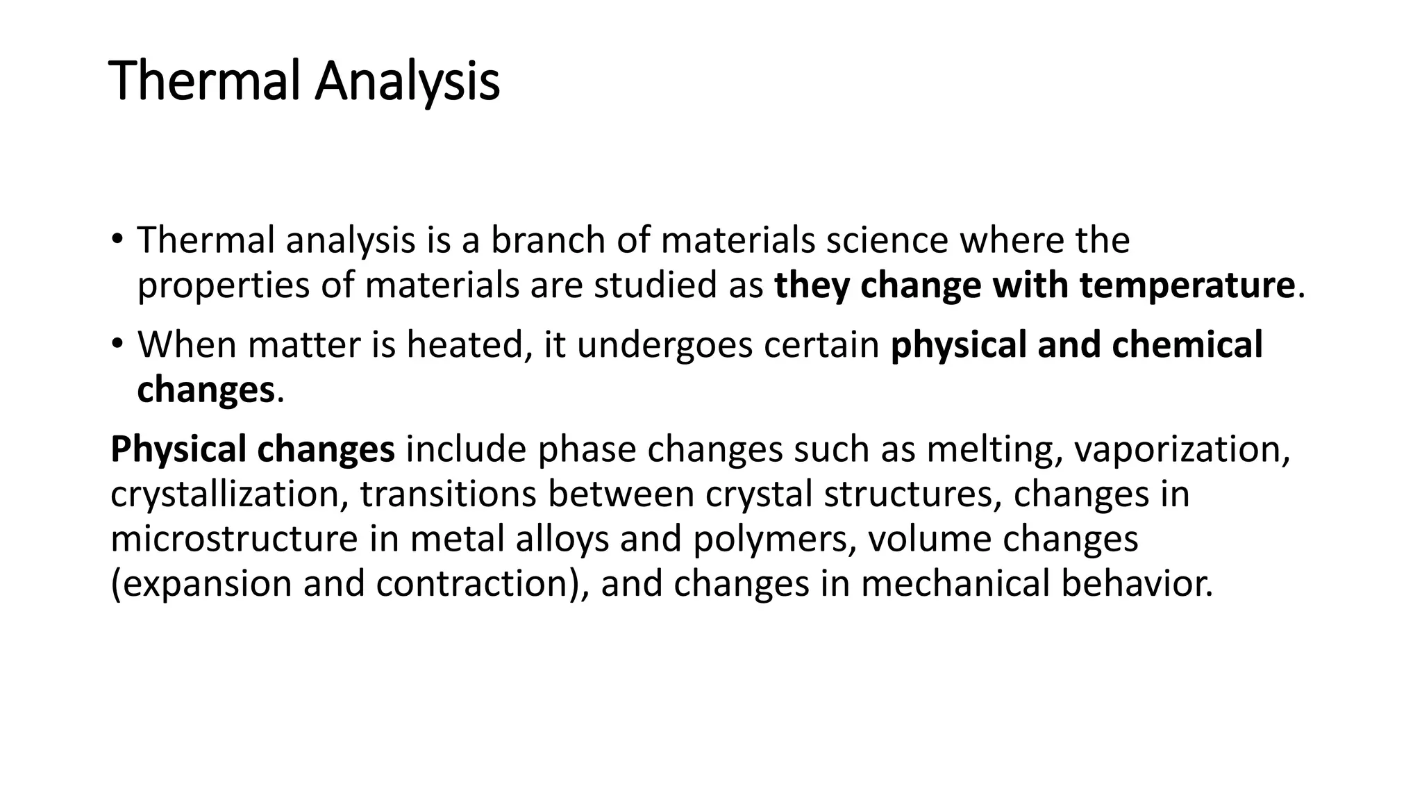 Thermal analysis | PPTX
