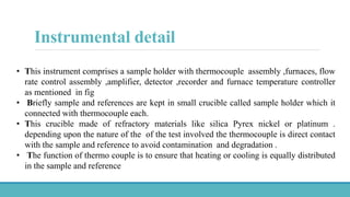 Thermal analysis and their application | PPTX