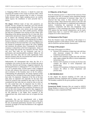 Thermal analysis of cpu with variable baseplate heat sink using cfd | PDF