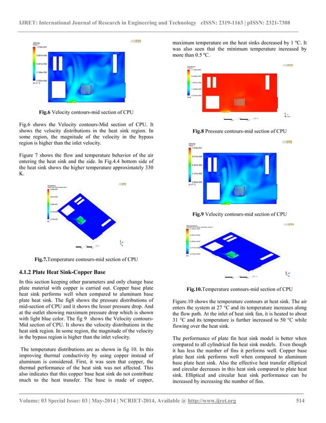 Thermal Analysis Of Cpu With Variable Baseplate Heat Sink Using Cfd Pdf