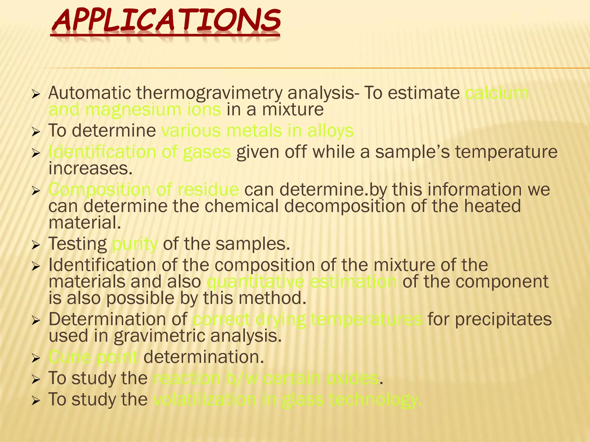 Thermal analysis | PPT