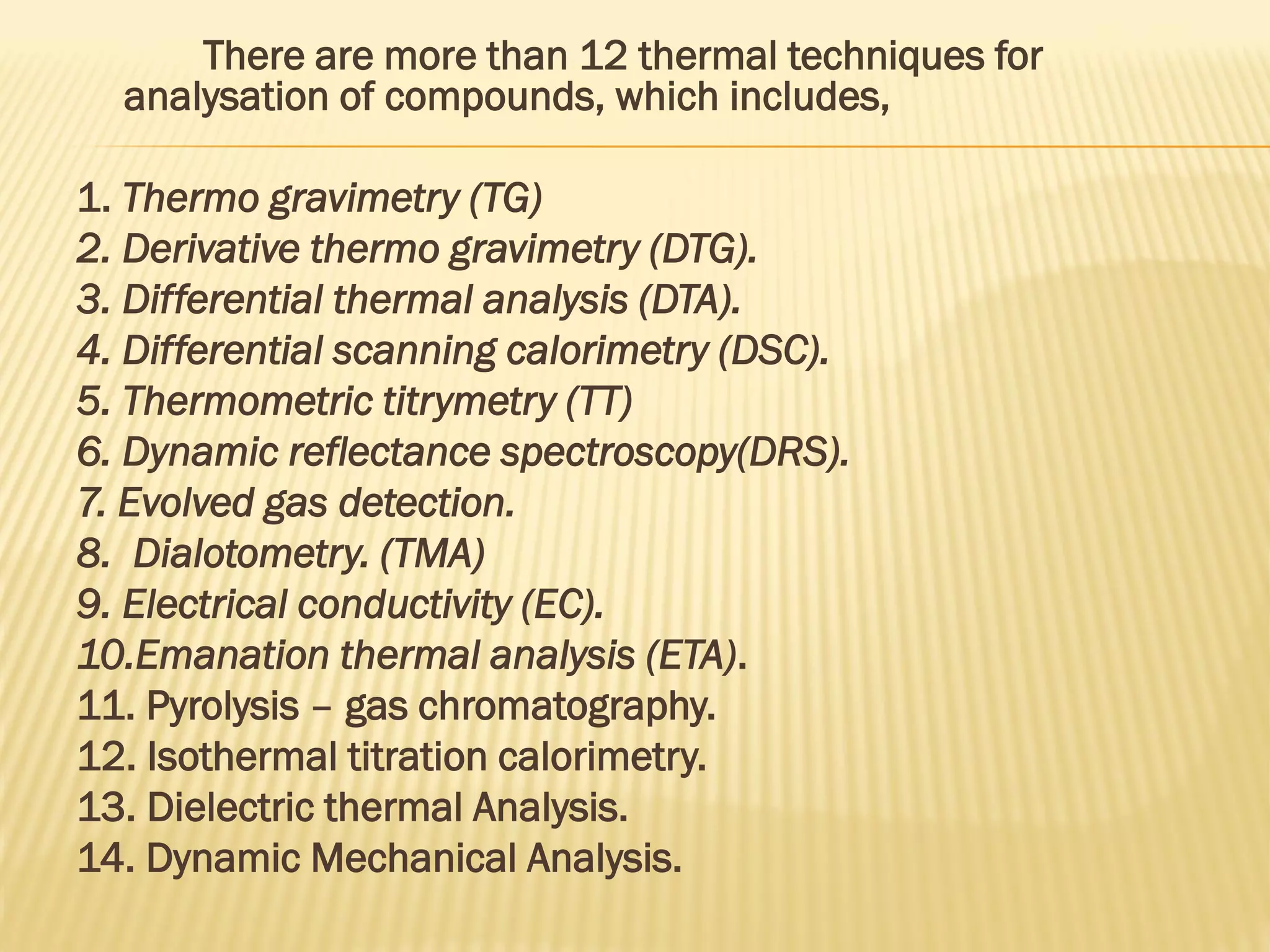 Thermal analysis | PPT
