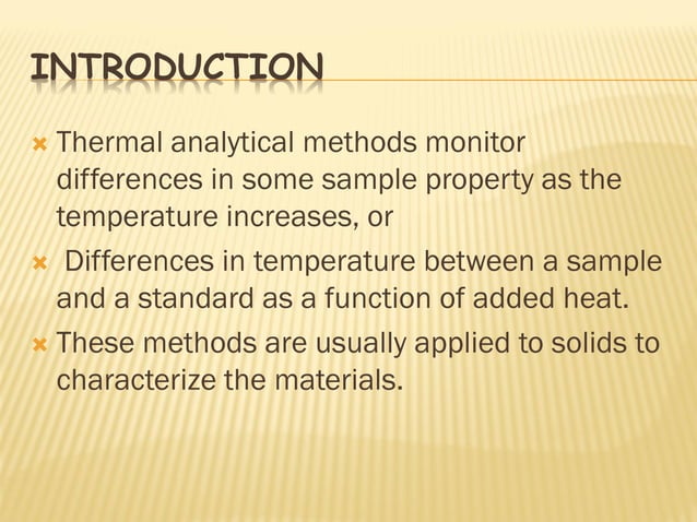 Thermal analysis | PPT