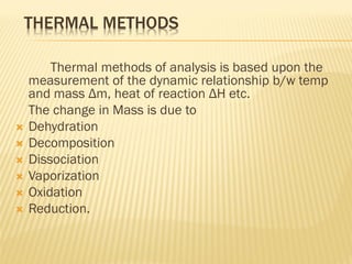 Thermal analysis | PPT