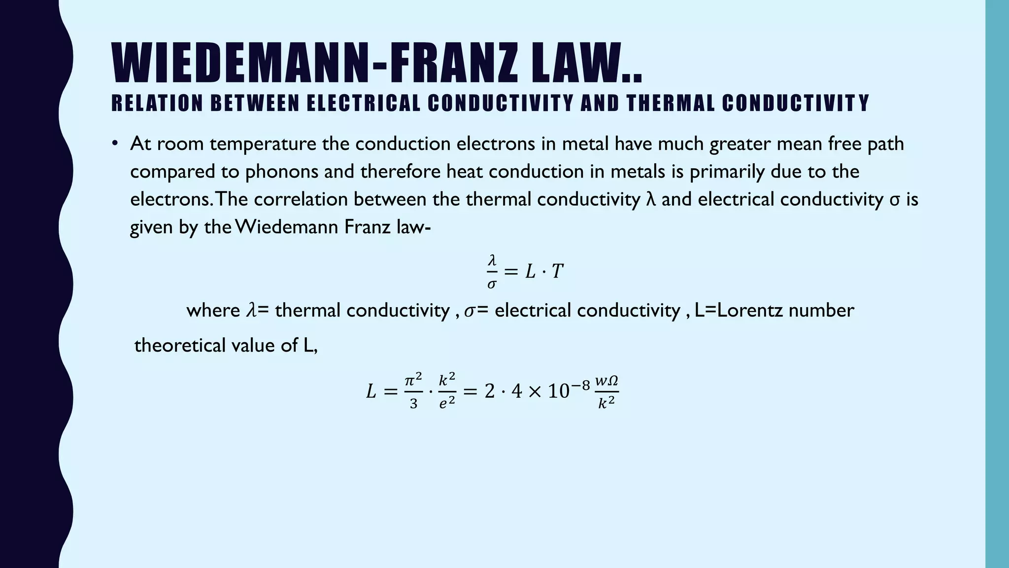 Thermal and electrical conductivity of metal | PDF