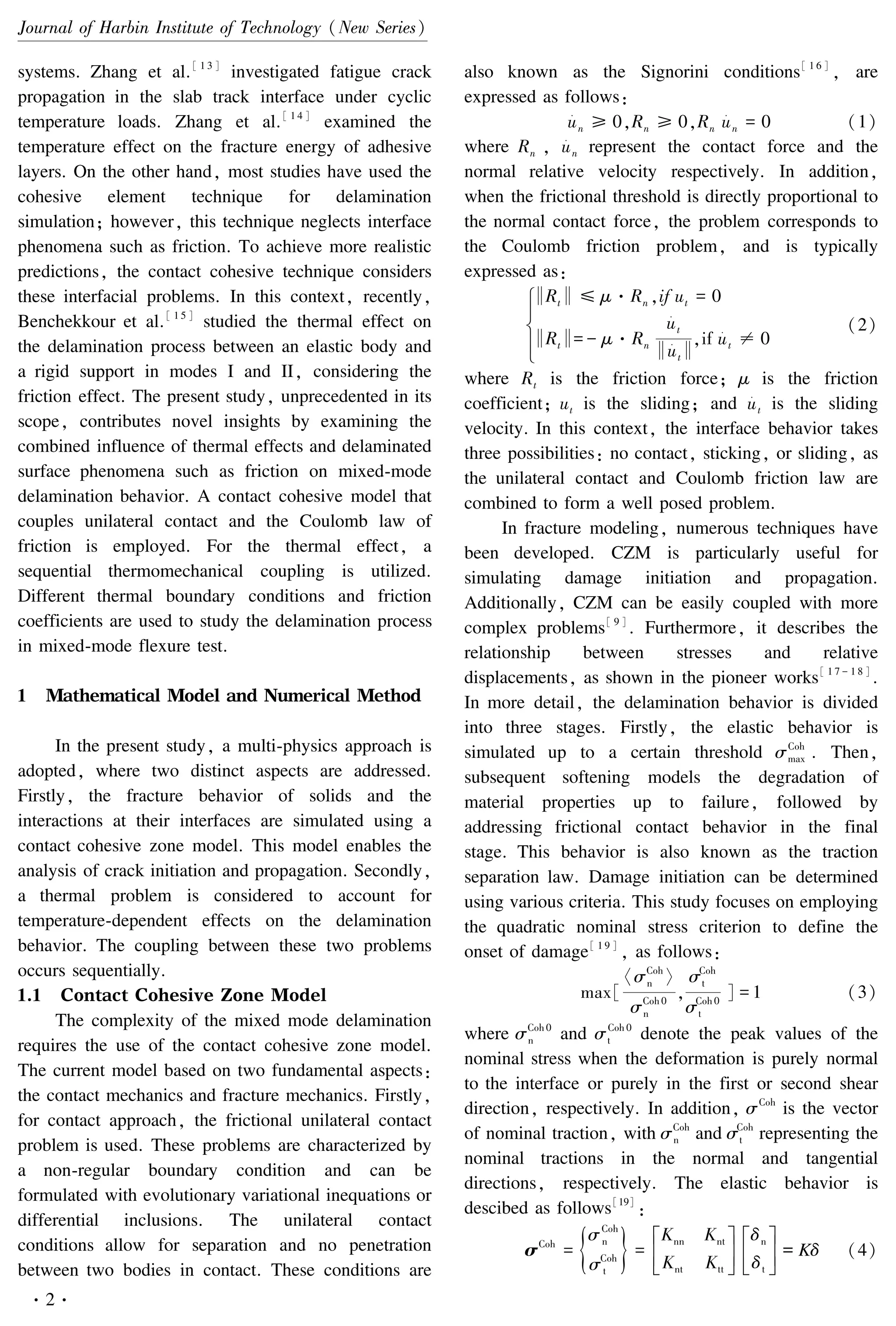 Thermal and Friction Effects on Mixed Mode Delamination | PDF
