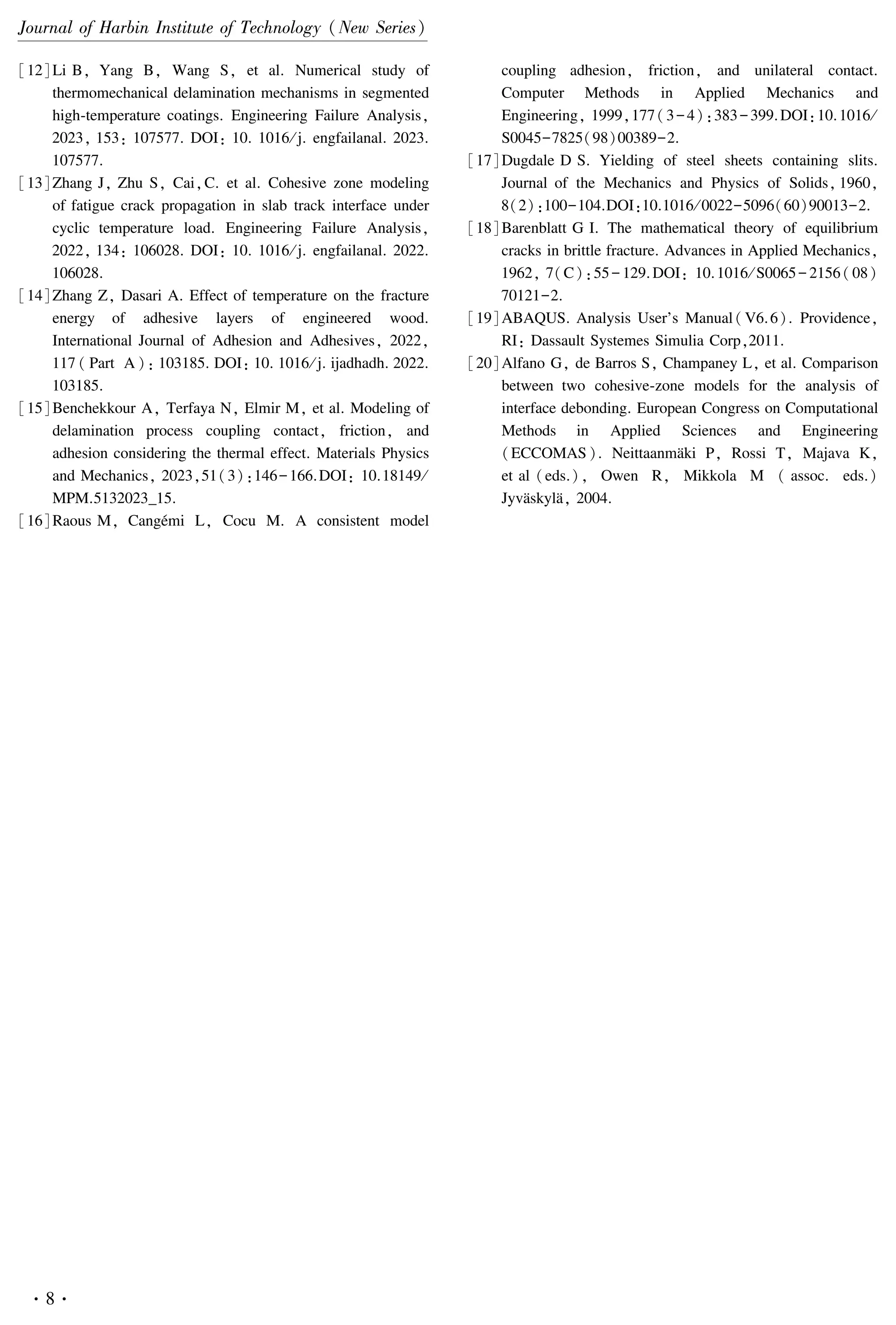 Thermal and Friction Effects on Mixed Mode Delamination | PDF