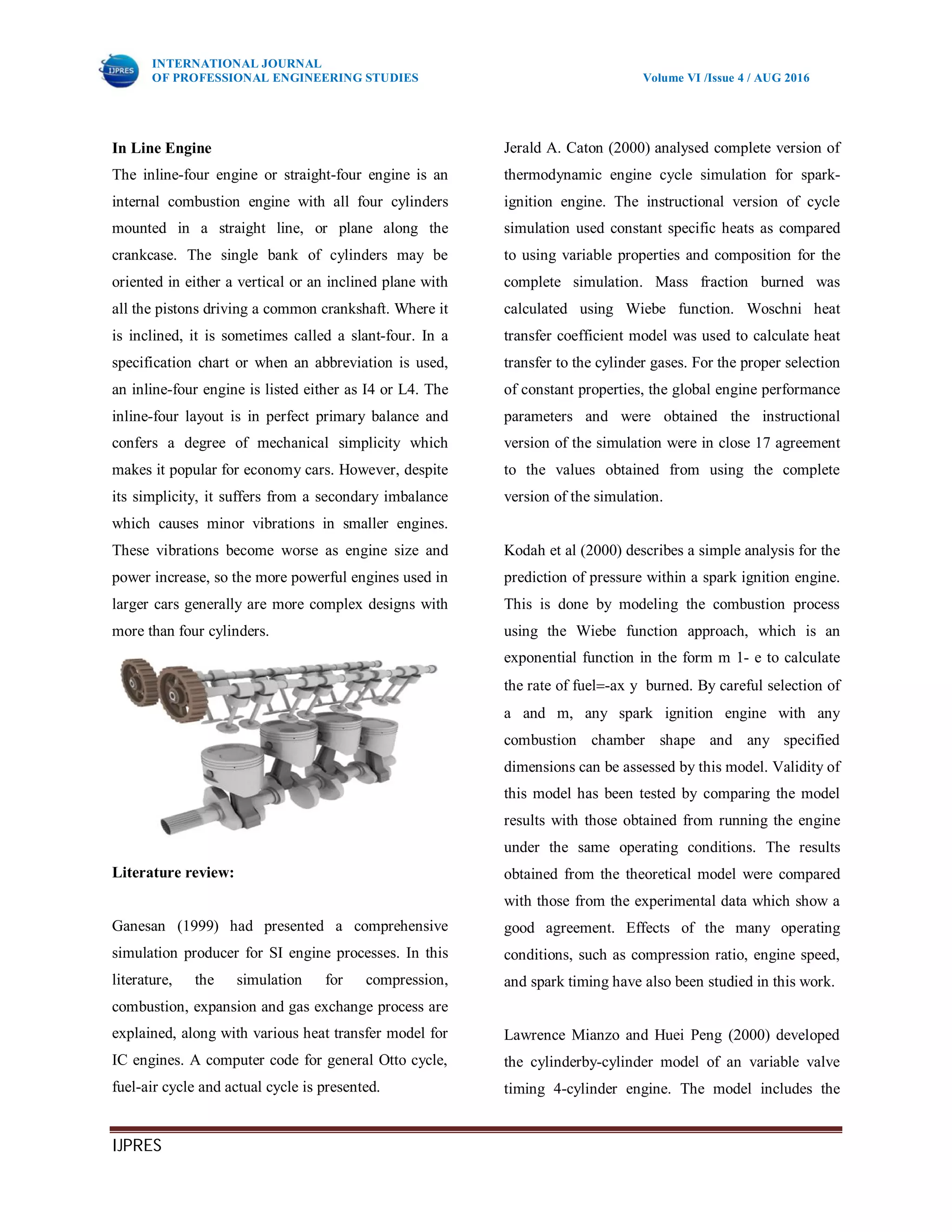 Thermal and structural analysis of 4 cylinder inline engine | PDF