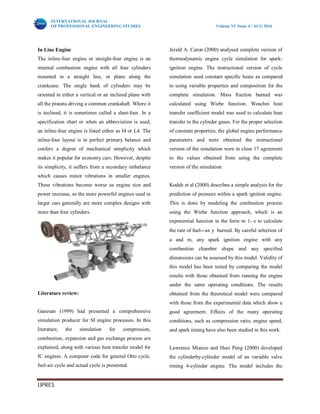 Thermal and structural analysis of 4 cylinder inline engine | PDF