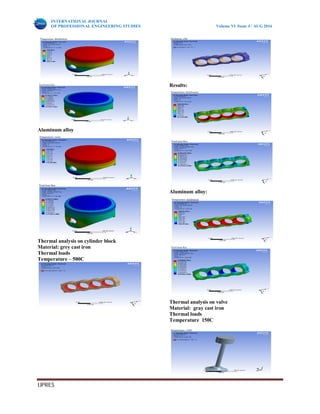 Thermal and structural analysis of 4 cylinder inline engine | PDF