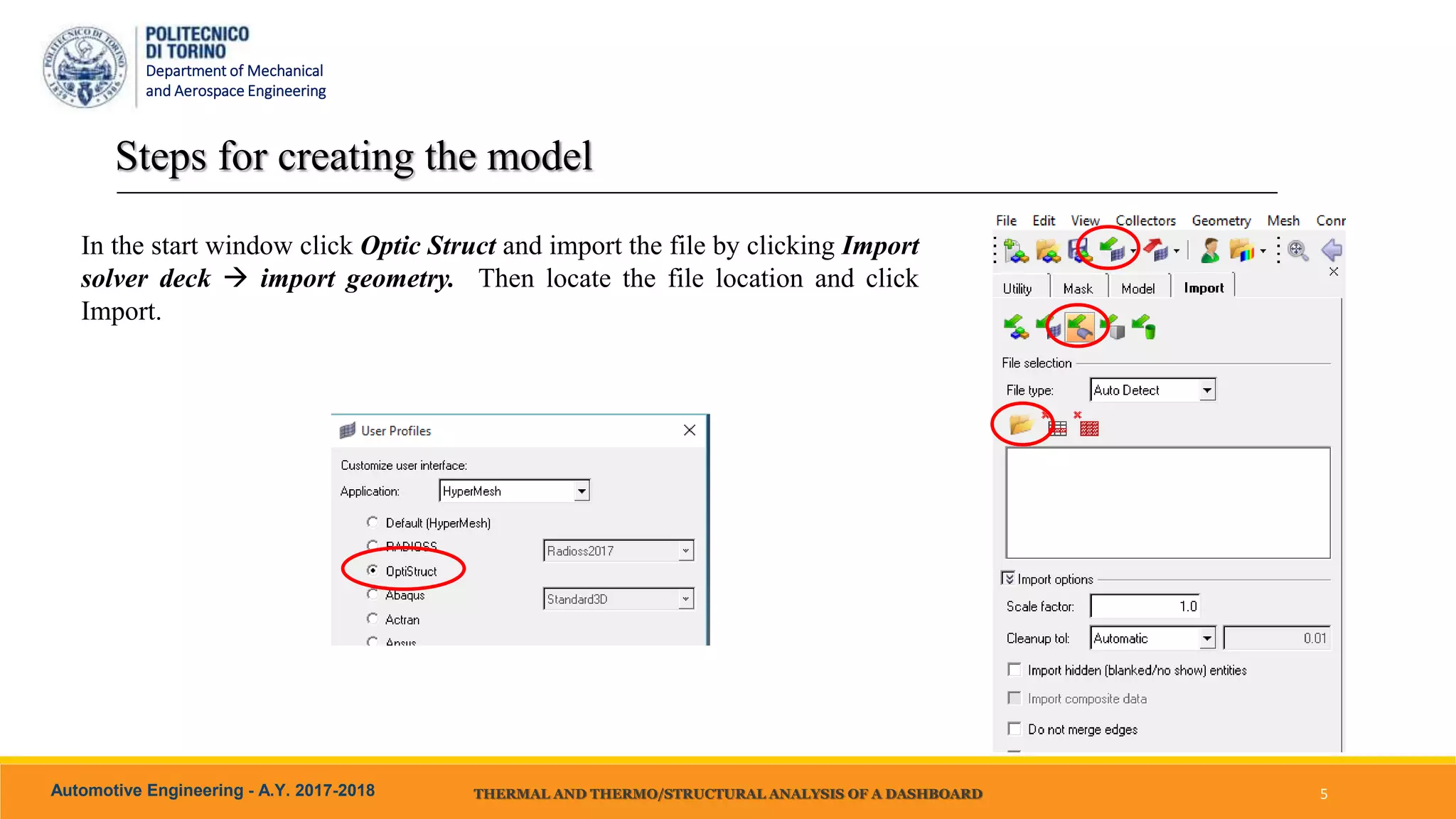 Thermal and thermo-structural analysis of a dashboard | PPTX
