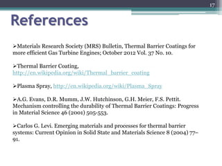 Thermal barrier coating | PPTX