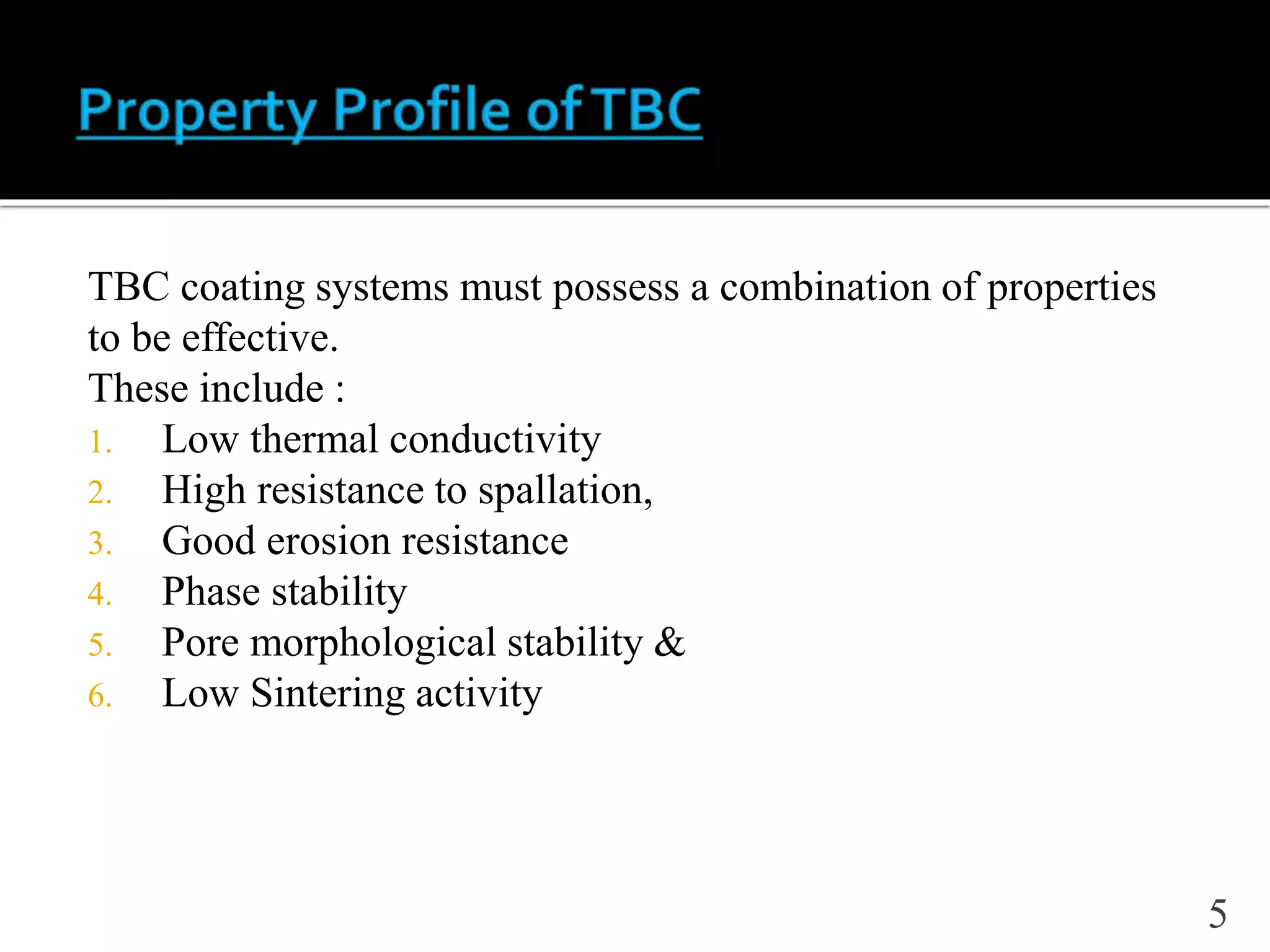 Thermal barrier coatings (TBC) | PPTX