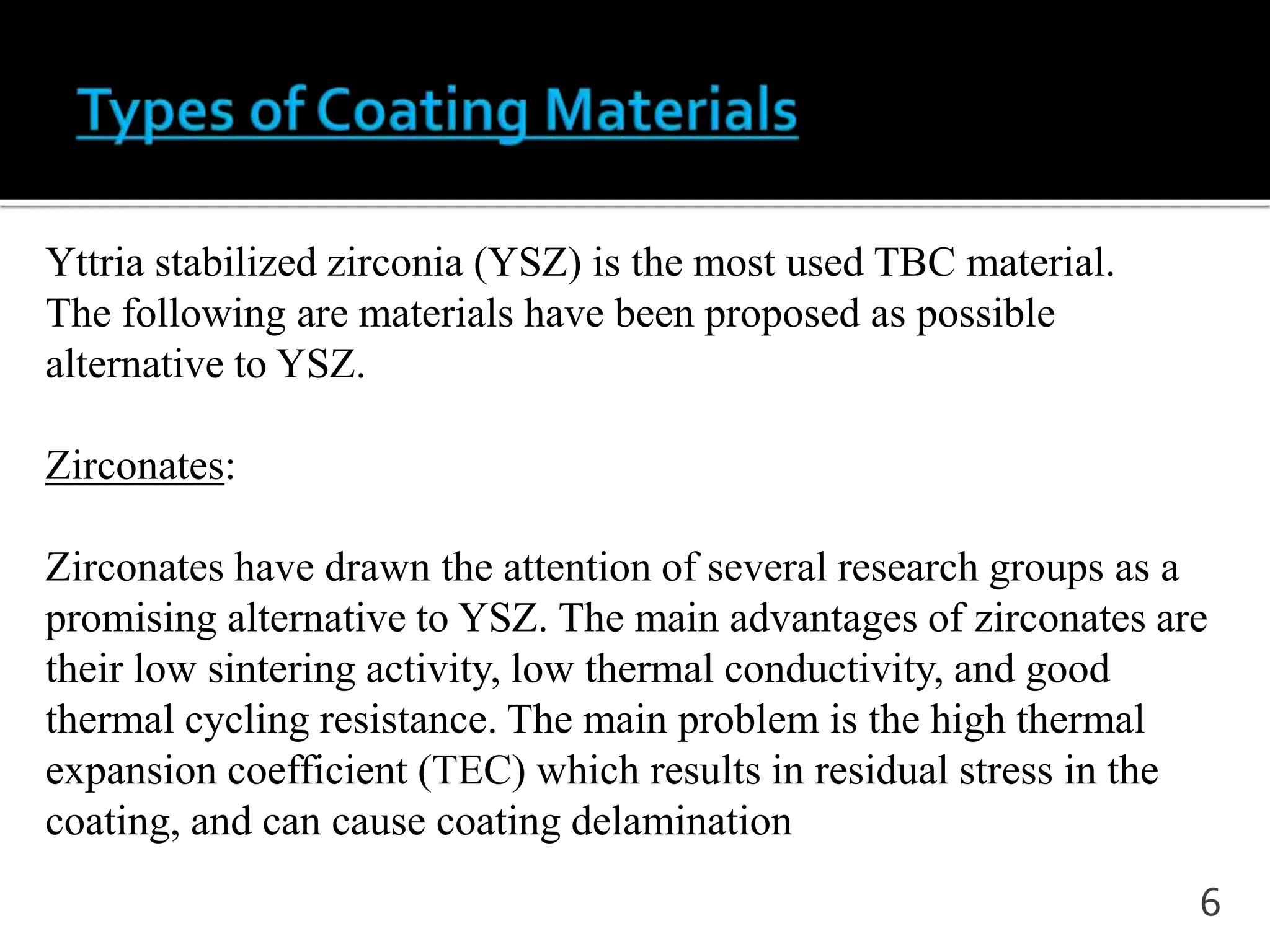 Thermal barrier coatings (TBC) | PPTX