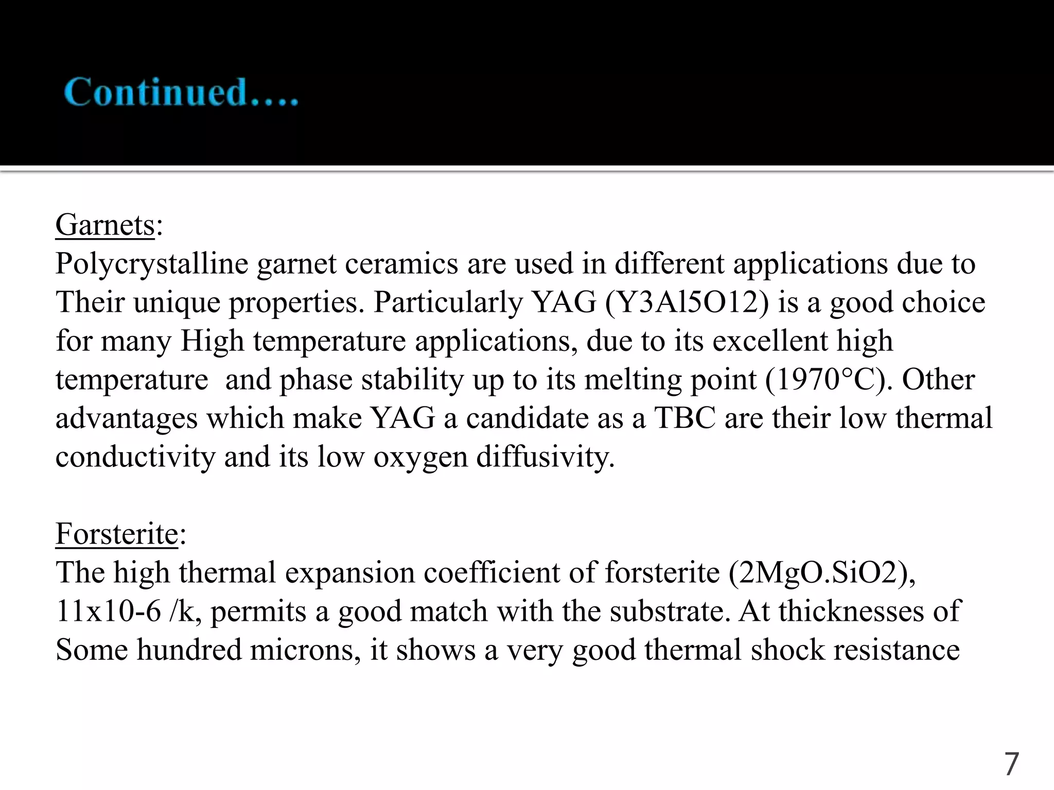 Thermal barrier coatings (TBC) | PPTX