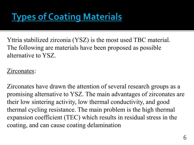Thermal barrier coatings (TBC) | PPT