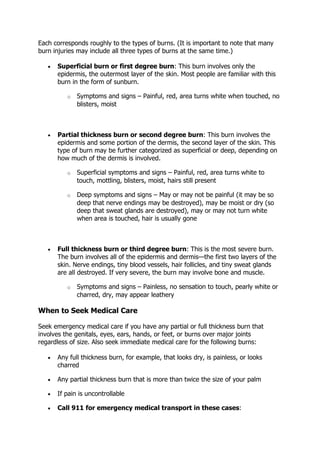 Thermal Burns | PDF