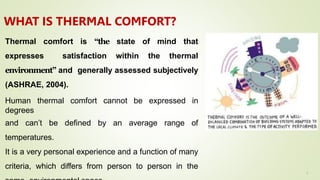 THERMAL COMFORT IN ARCHITECTURE EDUCATION | PPTX