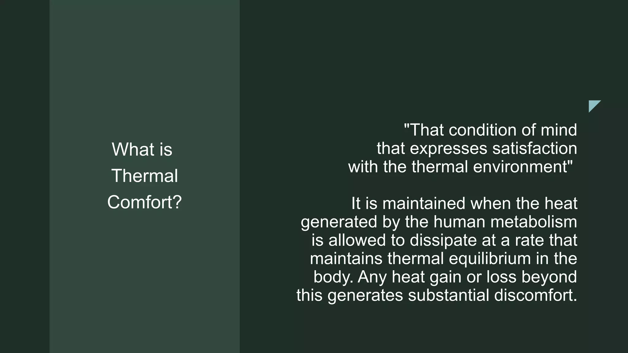 Thermal comfort in buildings | PPTX
