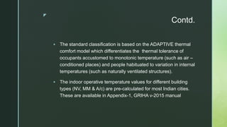 Thermal comfort in buildings | PPTX